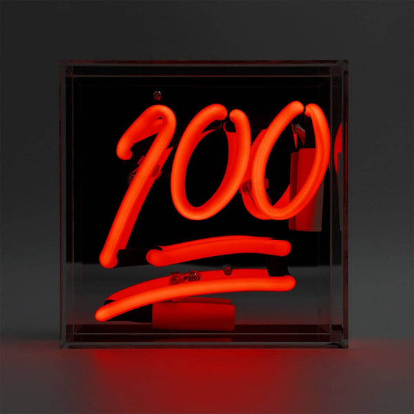 '100' mini acrylic box neon light – CULTUREEDIT