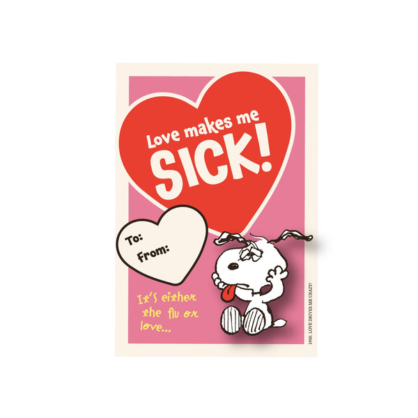 Snoopy v day love sick pin card – CULTUREEDIT