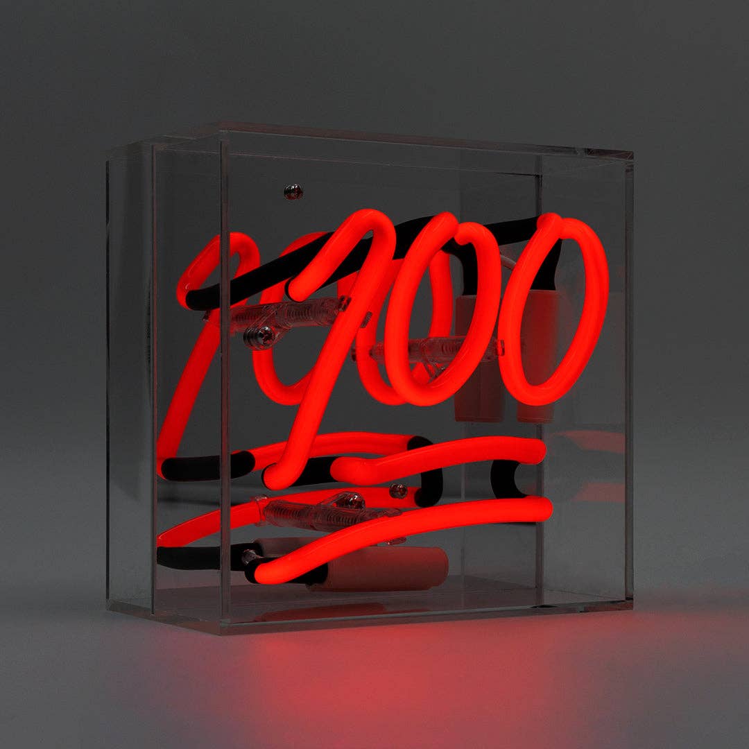 '100' mini acrylic box neon light – CULTUREEDIT